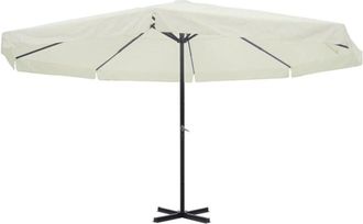 vidaXL Parasol Blanc Aluminium 500 cm Vidaxl