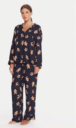 Hunkemöller Pyjama Gingerbread 302783 Schwarz Regular Fit