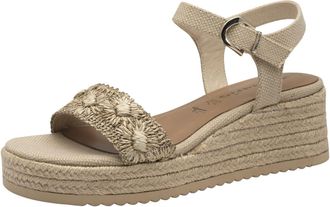 Tamaris Sandalette Damen Keilabsatz beige,EU 38