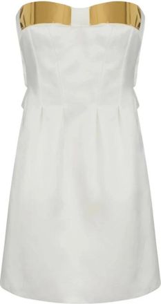 Elisabetta Franchi Femme, Robes, Beige, Taille: 38 FR Duchesse Mini Dress