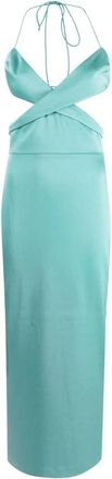 Alex Perry Mossgr&uuml;nes Satin Midi Kleid - - Dresses - Damen - Gr&uuml;n - 2XS