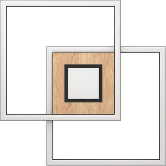 Eglo LED Deckenleuchte Marinello, 3 flammige Deckenlampe mit Fernbedienung, Lichtfarbe warmweiß - kaltweiß, dimmbar, Wohnzimmerlampe aus Metall, Holz, Kuns