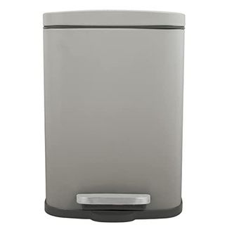 Spirella Poubelle de Salle de Bain &agrave; P&eacute;dale AKIRA - Acier Inoxydable Haut de Gamme - Fermeture Silencieuse Easy-Close - Taupe Mat - 5L