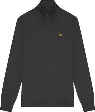 Lyle & Scott Homme, Sweatshirts et sweats à capuche, Gris, Taille: M SweaT-shirt 1/4 Zip en coton bouclé