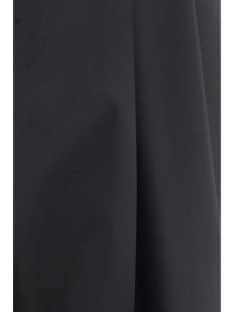 Dolce & Gabbana Mens Tailored Wide-Leg Wool Blend Pants Black Fleece Trousers