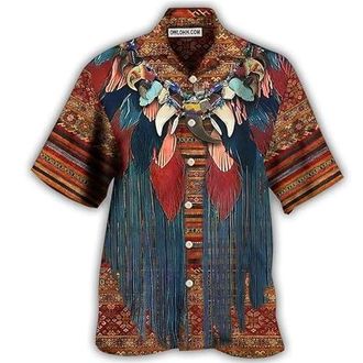 Keephen Nouveaut&eacute; Native American Indian Hawaiian Chemise Femmes Hommes Impression 3D Boutonn&eacute;e Manches Courtes Chemise Cool Streetwear