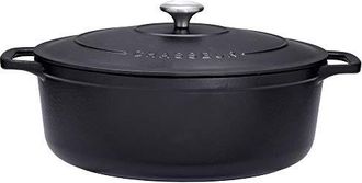 Chasseur 4733 Cocotte ovale-33 cm fonte émaillée, 7.1 liters, Mat (intérieur Noir)