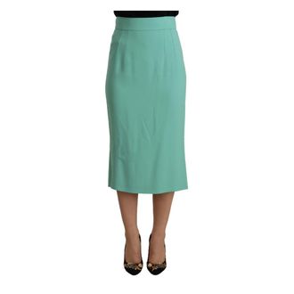 Dolce & Gabbana Bleistiftrock in Midi-L&auml;nge - - Skirts - Damen - Gr&uuml;n - 3XL