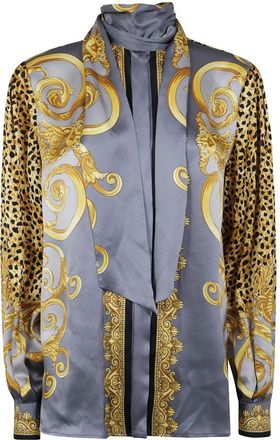 Versace Femme, Blouses et Chemises, Multicolore, Taille: 38 FR Chemise en soie