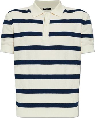 Balmain Homme, Tops, Beige, Taille: XL Polo Marini&egrave;re en Coton