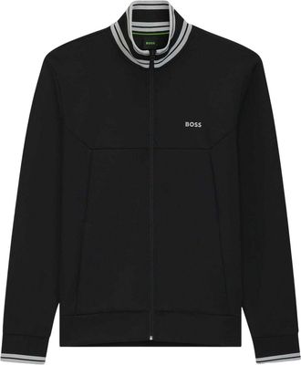 HUGO BOSS Trainingsjacke f&uuml;r Herren, Regul&auml;r, Lang&auml;rmlig (Schwarz)