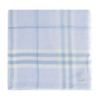 Burberry unisex, Accessoires, Bleu, Taille: ONE Size &Eacute;charpe Large &agrave; Carreaux en Laine