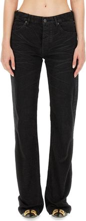 Balenciaga Straight-leg Cotton Jeans - Black