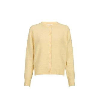 Sams&oslash;e & Sams&oslash;e Cardigan droit &agrave; col rond en laine m&eacute;lang&eacute;e