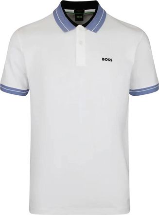 HUGO BOSS Homme, Tops, Blanc, Taille: S Polo en coton stretch