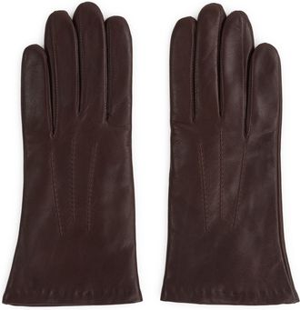 Saison 1865 lammfellhandschuhe - braun