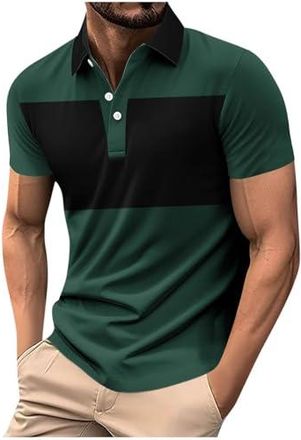 Generic Chemise de golf extensible d&eacute;contract&eacute;e &agrave; manches courtes et col rabattable, l&eacute;g&egrave;re, polyvalente, &eacute;l&eacute;gante, confortable, respirante, pour le travail, 