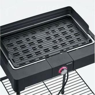 Severin Barbecue Electrique - Grillade électrique PG8568 - Surface de cuisson 44,5x26cm - Hauteur 85cm - 2200W