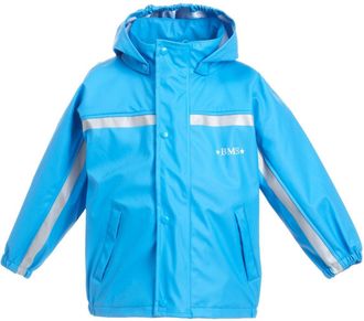 BMS Buddeljacke, Regenjacke f&uuml;r Kinder mit abnehmbarer Kapuze in hellblau Gr&ouml;&szlig;e 104