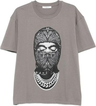 Ih Nom Uh Nit IH NOM UH Nit, Homme, Tops, Gris, Taille: M T-shirt &agrave; col rond avec imprim&eacute; graphique