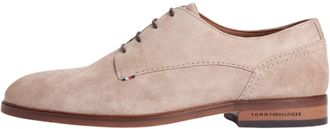 Tommy Hilfiger Herren Hilfiger Suede Dress Shoe Fm0fm05776 Derby Schuhe, BEIGE (Coastal Taupe), 45.5 EU