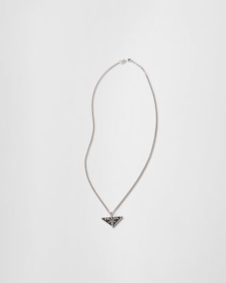 Prada Halskette mit Anhänger aus Silber