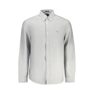 Tommy Hilfiger Homme, Chemises, Gris, Taille: S Chemise Homme en Coton Gris