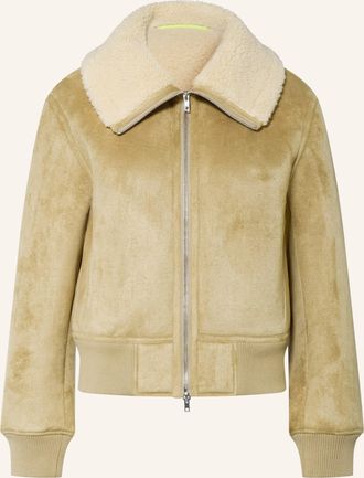 No.1 Como Jacke Cleveland Mit Teddyfell beige