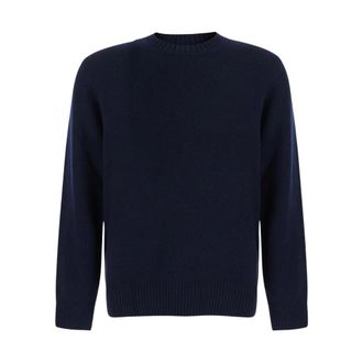 Soft Goat Rundhals-Pullover - - Knitwear - Damen - Blau - M