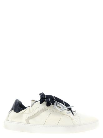 Miu Miu Hammered Calfskin Sneakers - White