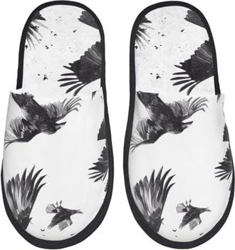 Generic Pantoufles En Coton Vol Monochrome Légers Slippers Antidérapantes Chaussons Maison Pour Hôtels Chambre DIntérieur L