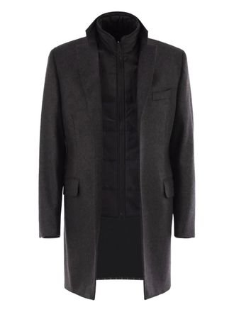 Fay Mantel im Layering-Look - Grau