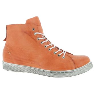 Andrea Conti Damen Schn&uuml;rboot High Top Sneaker mit Zipper dynamisch 0341500, Gr&ouml;&szlig;e:39 EU, Farbe:Orange