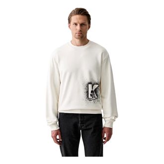 Karl Lagerfeld Homme, Sweatshirts et sweats &agrave; capuche, Beige, Taille: L KLJ Regular Logo Sweat