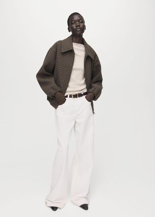 Mango T-shirt col bateau manches longues sable - Femme - XS - MANGO