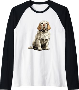 Whyitsme Design Clumber Spaniel Hund Illustration Raglan