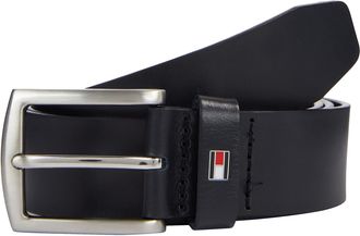 Tommy Hilfiger Herren Gürtel New Denton 3,5 cm Belt Ledergürtel, Blau (Midnight), 110 cm