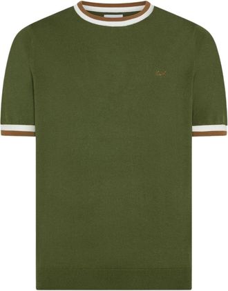 Sun 68 Shirt SUN68 T-SHIRT SWEATER STRIPES DETAILS S/S T-SHIRT
