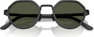 Giorgio Armani unisex, Accessoires, Noir, Taille: 48 MM Round Lunettes de soleil