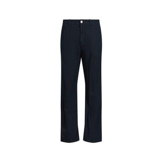 Stone Island Pantalon froiss&eacute; droit en coton m&eacute;lang&eacute;