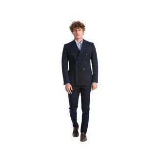 Baldinini Homme, Costumes, Bleu, Taille: XL Costume Bleu Crois&eacute; en Laine