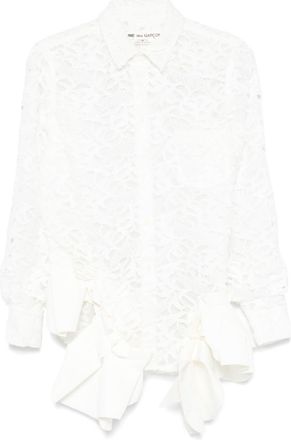 Comme Des Garçons Hemd aus Guipure-Spitze - Weiß