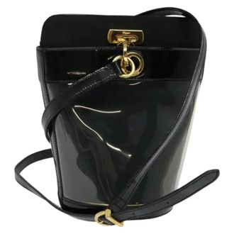 Ferragamo Pre-owned Vinyl sacs-ports-paule - Femme - Pre-owned - Noir - Taille: ONE Size