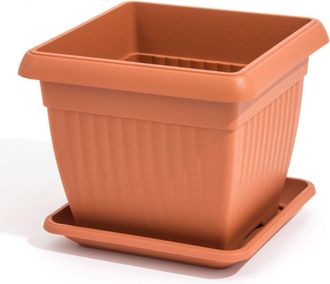 Prosperplast Prosper Plast DKWT24-R624 Blumentopf Terra, 24 x 24 x 20 cm, terrakotta