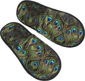 Generic Pantoufles Impression De Paon Fra&icirc;che Slippers Confort Maison Chausson Pour Unisex Ext&eacute;rieur Int&eacute;rieur L
