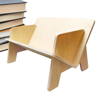 Generic Abgewinkeltes Schreibtisch-Bücherregal | Kleines Bücherregal aus Holz für Schreibtisch | min Bücherregal Organizer für Bücher, c.d | Moderne Desktop-A