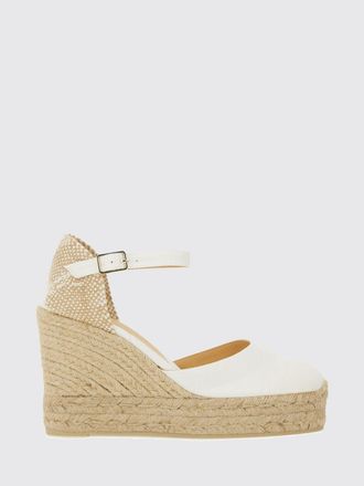 Castaner Espadrilles Carina en toile &agrave; talon compens&eacute; haut avec plateforme et lien &agrave; la cheville