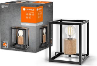 Ledvance DECOR Nairobi Tischleuchte, schwarz, mit E27 Sockel für den einfachen Austausch des Leuchtmittels, kann mit einfacher oder smarter Lampe bestückt werd