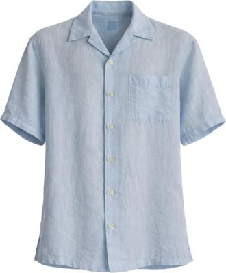 120% Lino Homme, Chemises, Bleu, Taille: 2XL Chemises Manches Courtes