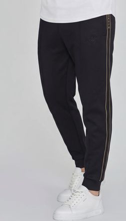 Siksilk Herren Schwarze Tapered Jogginghosen L